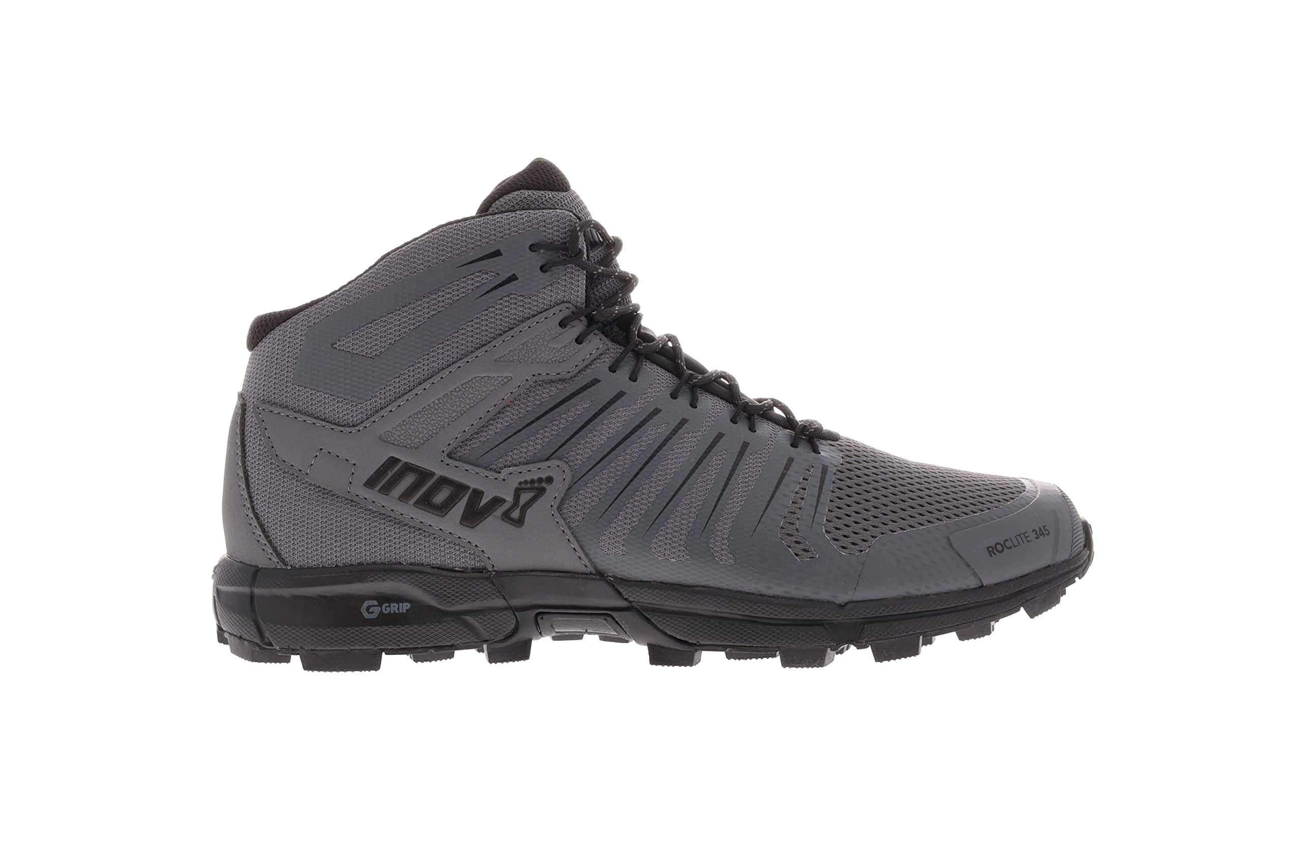 Inov-8 Mens Roclite 345 GTX - Lightweight Waterproof Hiking Boots - Grey/Black - 8