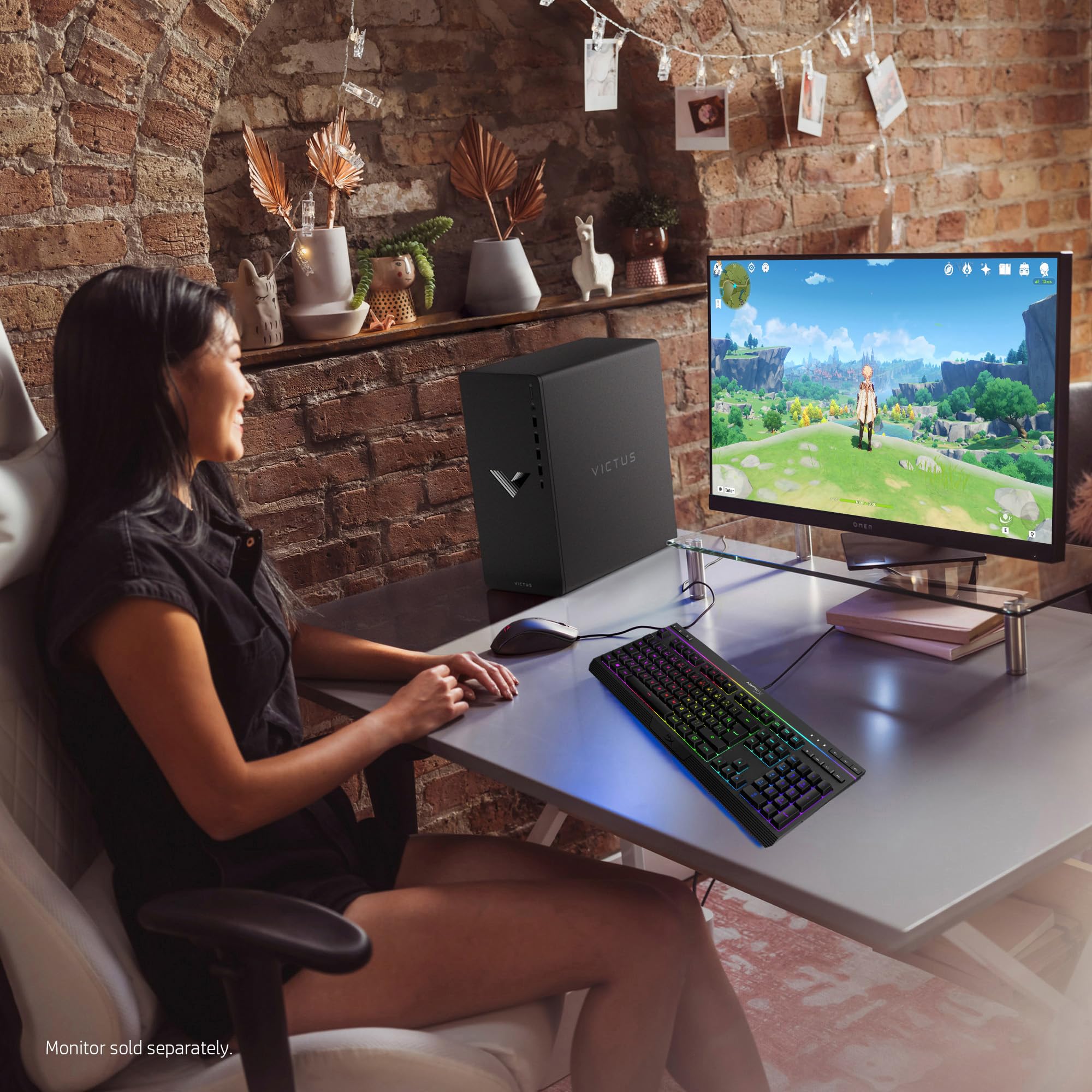 HP Victus 15L Gaming Desktop Bundle, 13th Generation Intel Core i5-13400F, 8 GB RAM, 512 GB SSD, NVIDIA GeForce RTX 3050 Graphics, Windows 11 Home, TG02-1020h (2023),Black