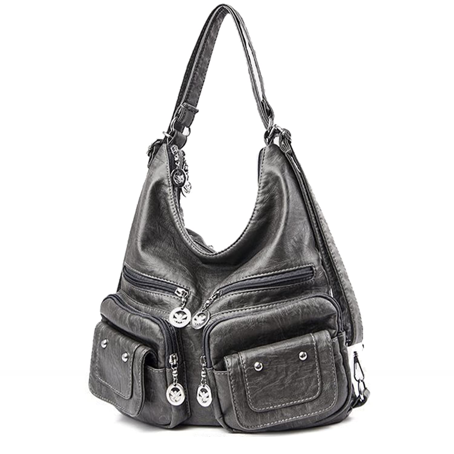 JEVIYO Womens Backpack Grey Handbags for Ladies Shoulder Bags Gray