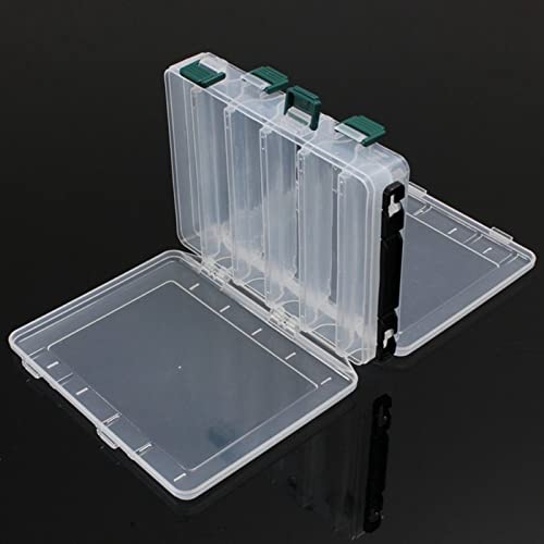 JKUYWX PP Double Sided Fishing Lure Tackle Tools Box Large Capacity Fishhooks Float Sinker Line Box Fishing Accessories