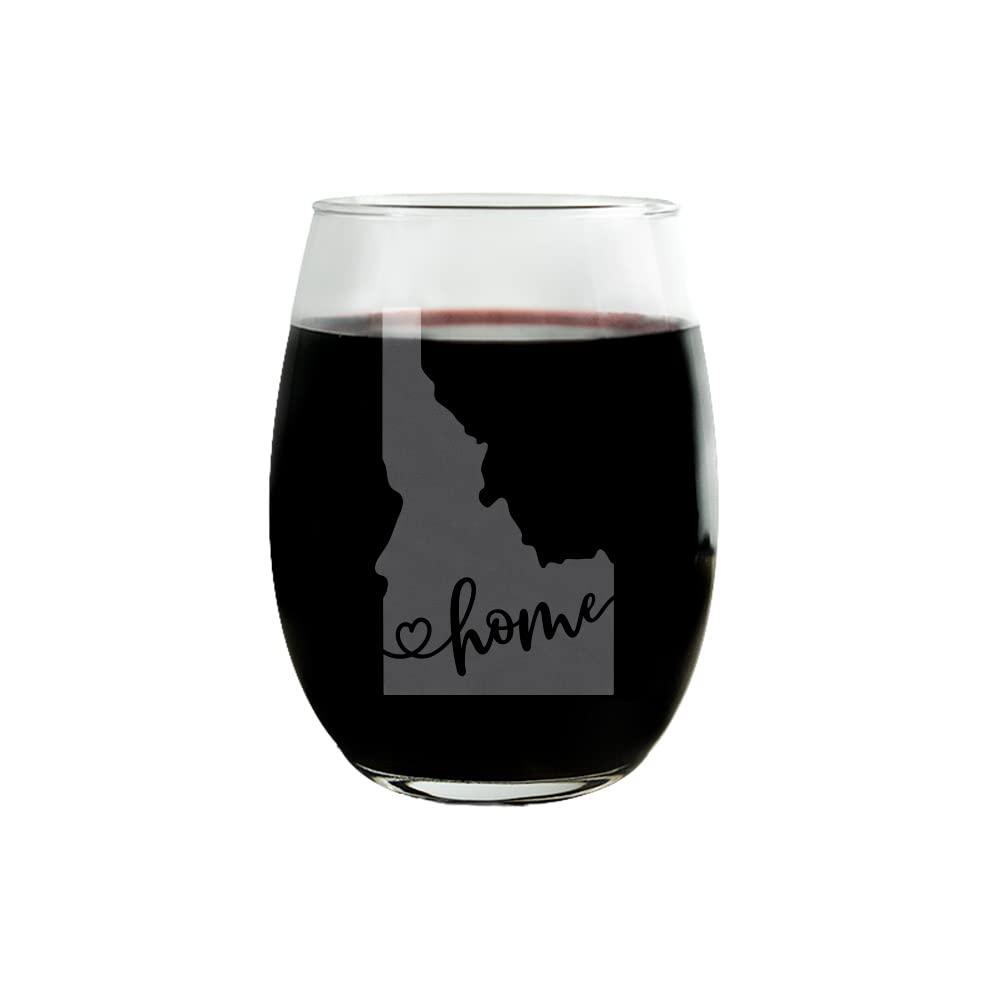 Idaho Wine Glass - Idaho Wine Glasses, State Wine Glass, State Glasses, State Pride Wine Glass