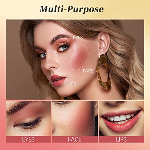 Liquid Blush for Cheeks,KQueenest Cream Blush Makeup,Soft Weightless Blush Stick with Dewy Finish,Long-Wearing Water Proof Matte Beauty Stick,Profusion Cheek Tint(#3 Light Purple)