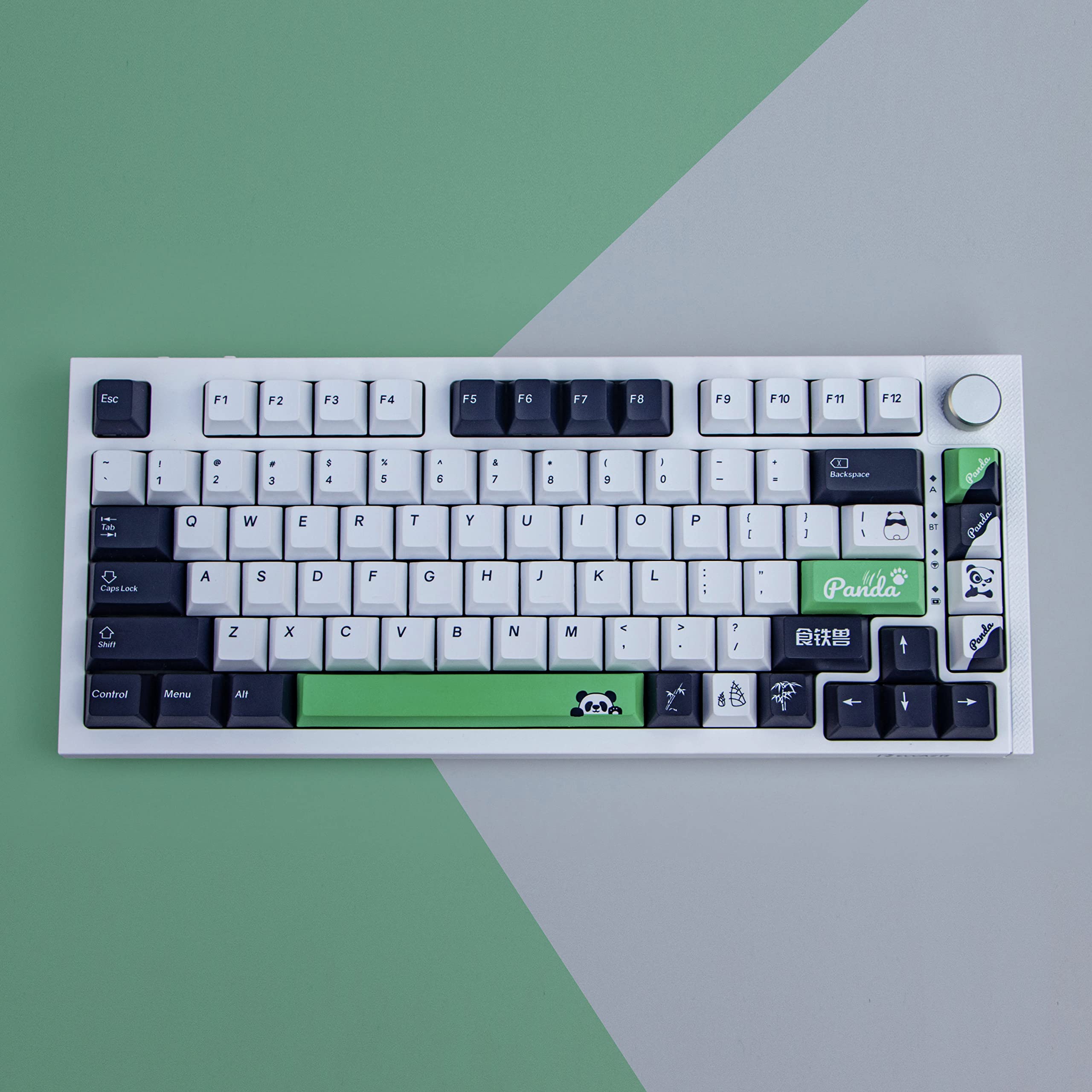 LWMIDOUZ PBT Keycaps,130 Keys Dye-Sublimation Cherry Profile keycap Custom Keycaps for 61/64/68/75/87/96/98/104/108 Mechanical Gaming Keyboard Green