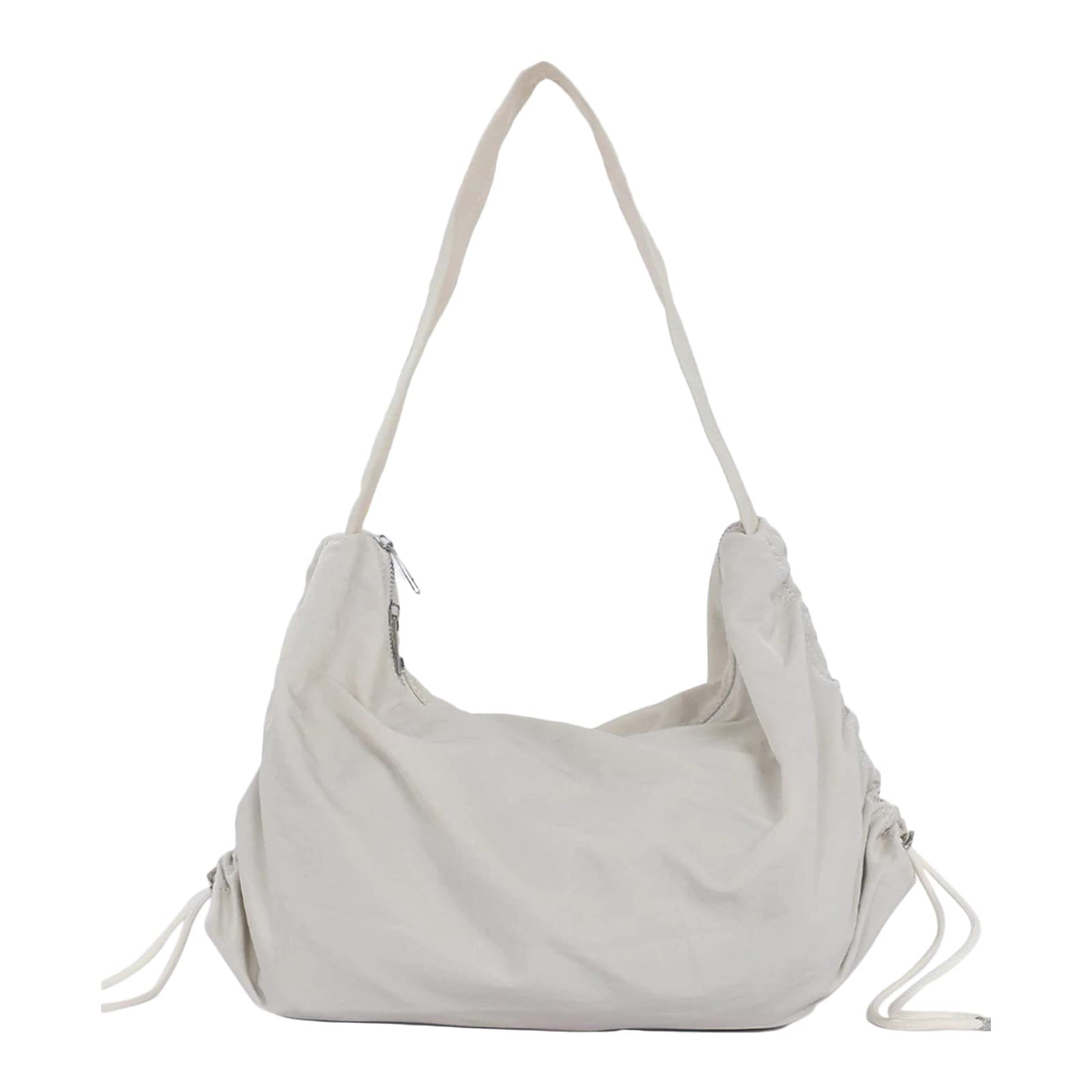 Large Capacity Nylon Shoulder Bag for Women and Men Vintage Solid Soft Tote Shoulder Bag Harajuku Streetwear