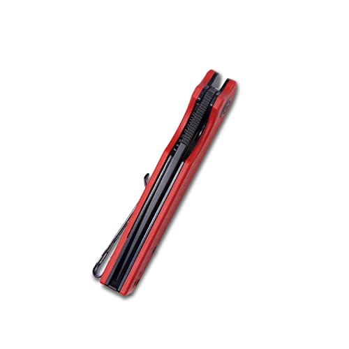 KUBEY Wolverine KU233E Folding Pocket Knife 2.91" D2 Blade and G-10 Handle with Reversible Clip for Hunting Camping and Outdoor