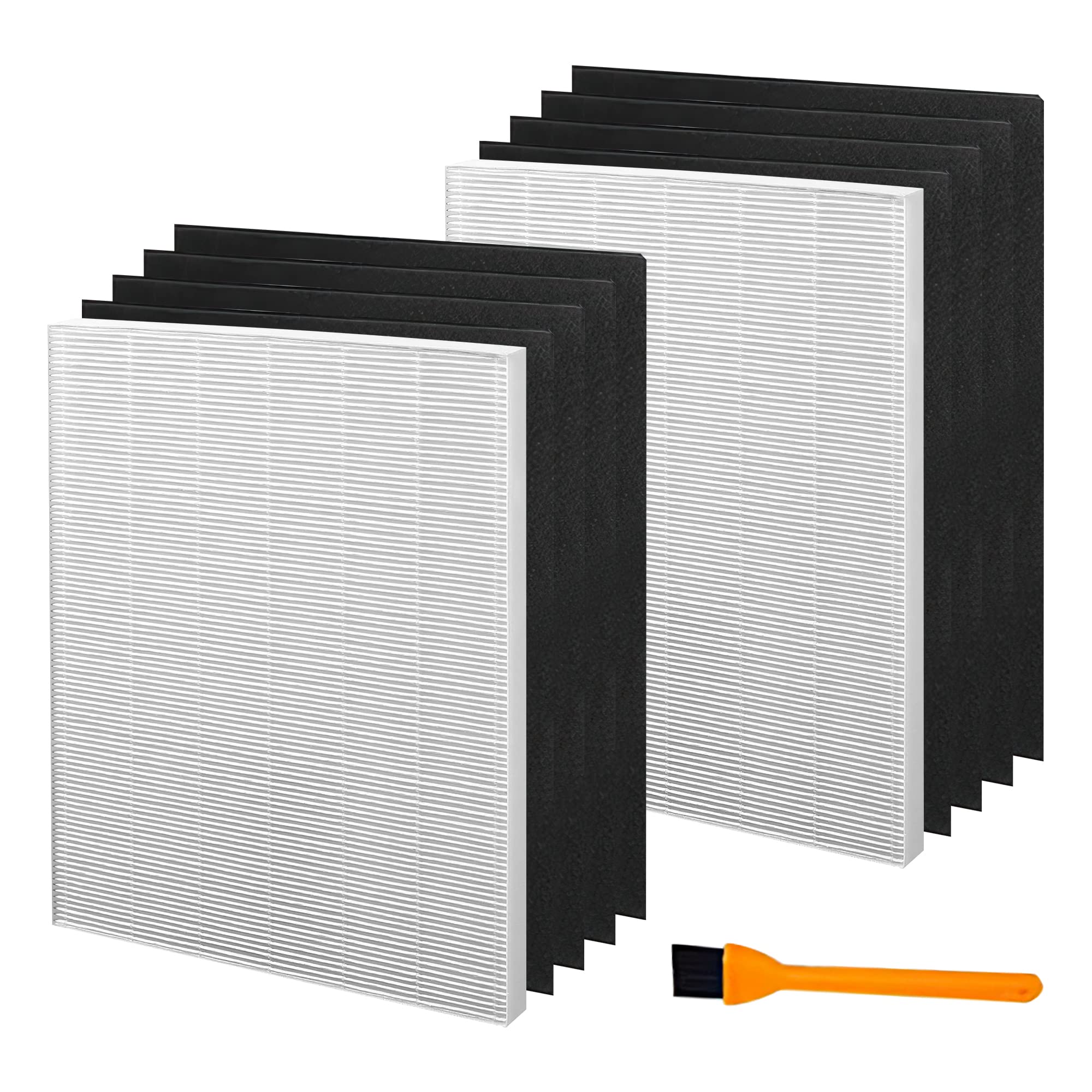 Hongfa 115115 Filter A Replacement Filter for Winix Air Purifier, Replacement for Winix PlasmaWave Air Purifier C535 5300 5300-2 6300 6300-2,2 Pc 115115 True Hepa Filter A and 8 Pc Carbon Pre-filter