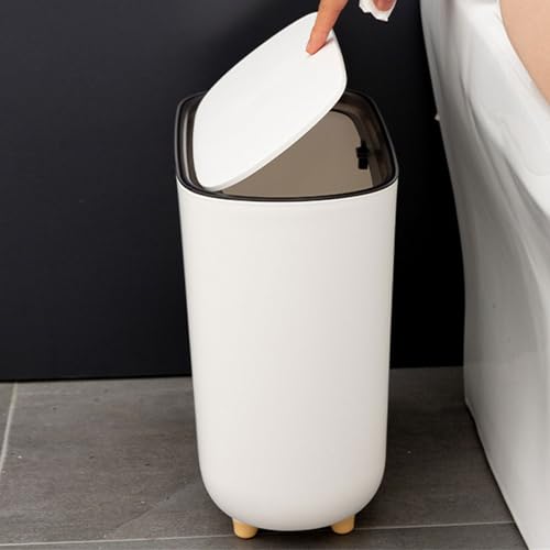 Narrow Shape Trash Can with Lid Garbage Bin Encouraging Efficient Waste Disposal and Odor Management