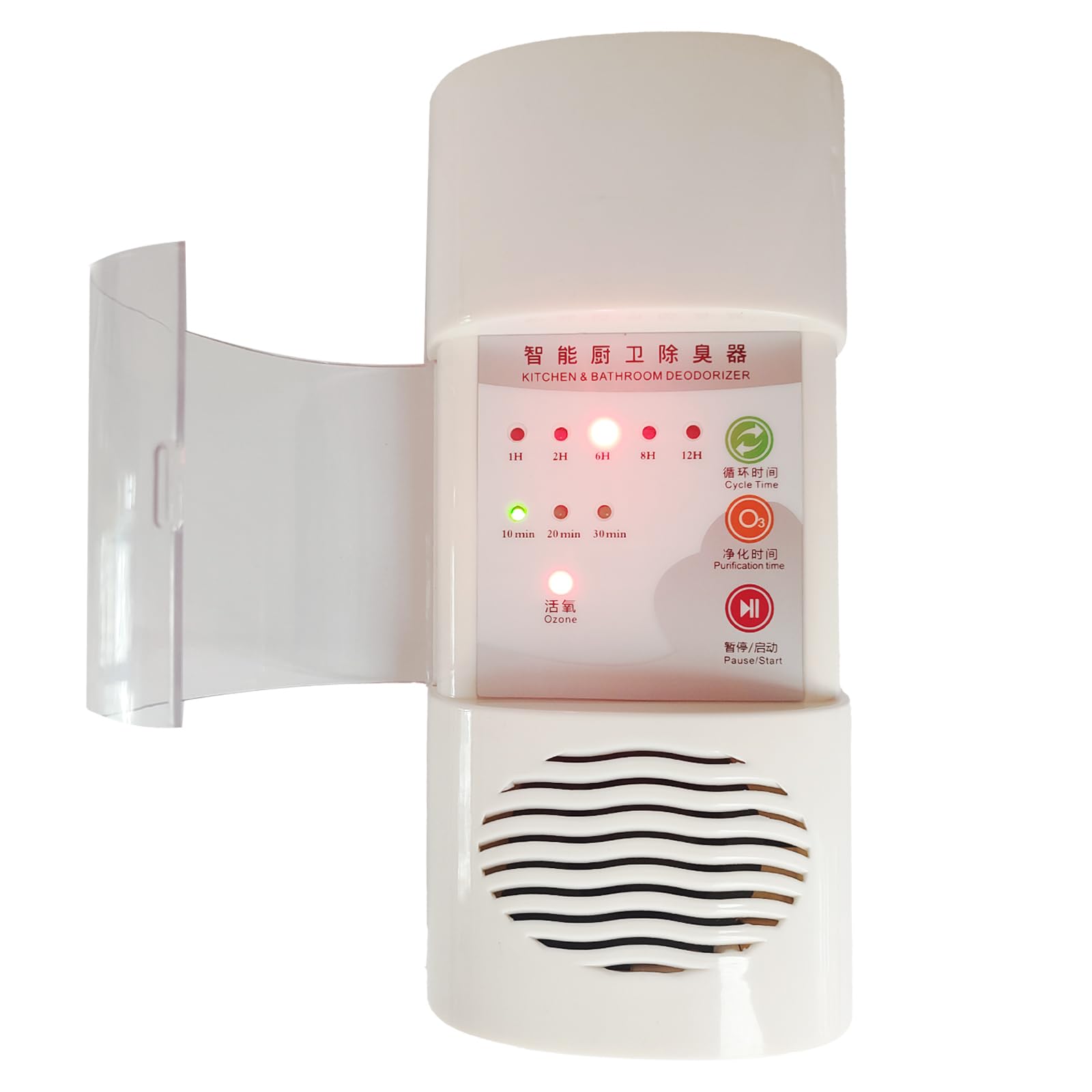 KLVEU Ozone Machine Odor Removal for Home Odor Eliminator Machine for Home and Pets Portable Generator for Kitchen,Toilet,Pet Houses,Smoke, Small, white