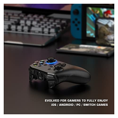 KONSEV Game Controller Bluetooth Switch Controller Compatible with Nintendo Switch Apple iPhone Android Cellphone Mobile Game Controller Game Accessories