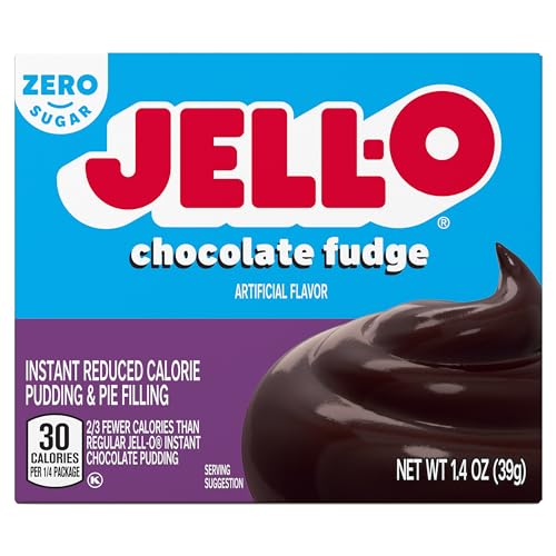 Jello Sugar Free Chocolate Fudge Pudding Mix 1.4oz Box(Packaging May Vary)
