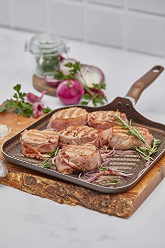 IMUSA USA 10.5" Talent Master Deluxe Grill Pan with Thermal Signal Technology