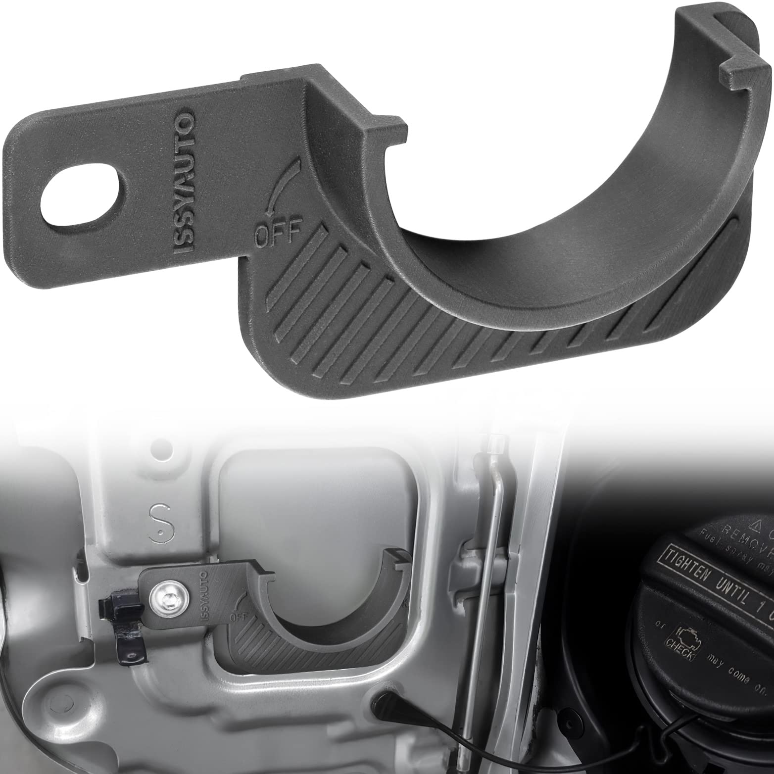 ISSYAUTO Gas Cap Holder Compatible with 2005-2015 Tacoma 2nd Gen Fuel Cap Holder, Only Fits Short Bed