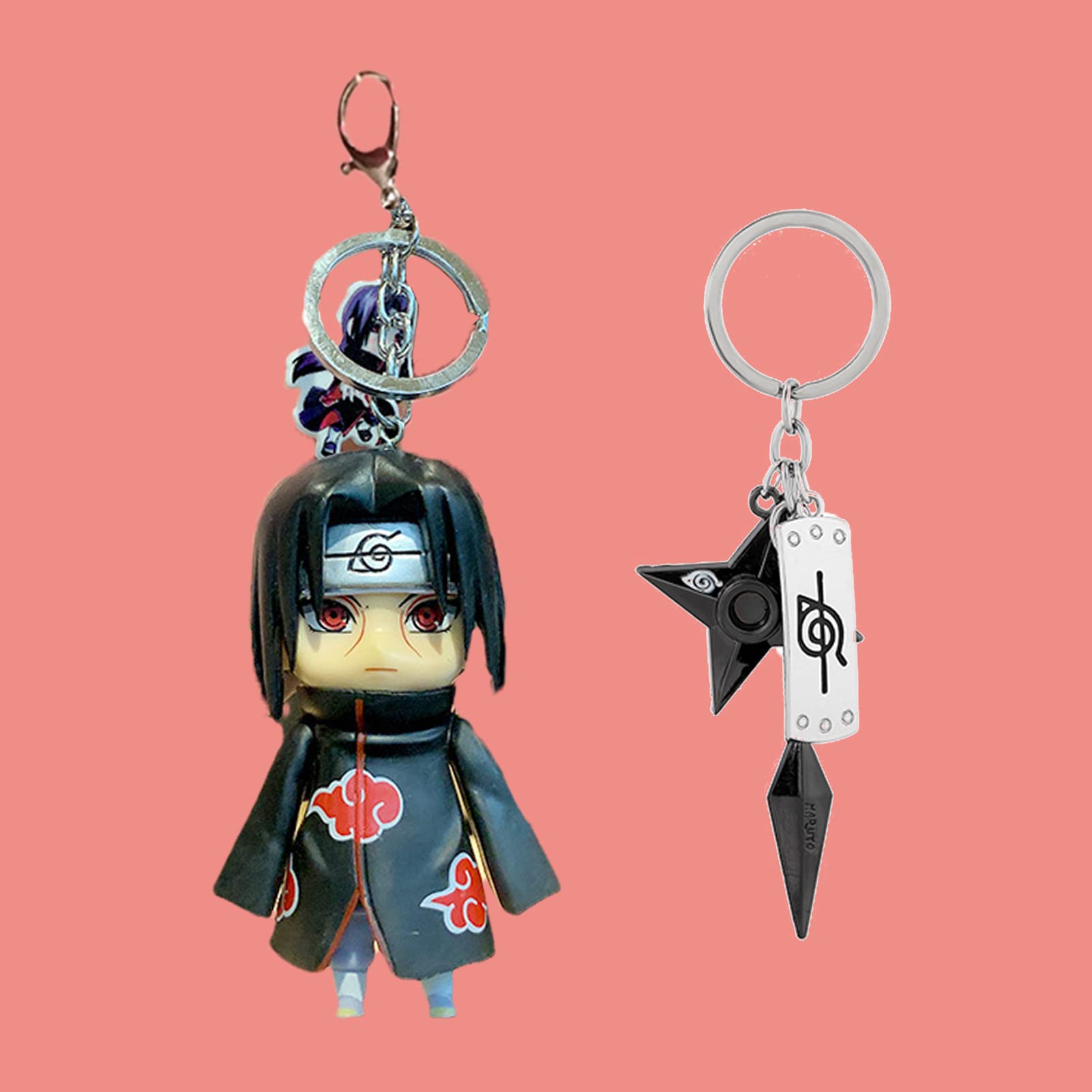 HUNGAHAAPAI Anime Gift Box - Including Action Figure,Pillowcase,Stand,Keychain,Headband,2 Brooch,30 Lomo Card,54 Sticker Itachi