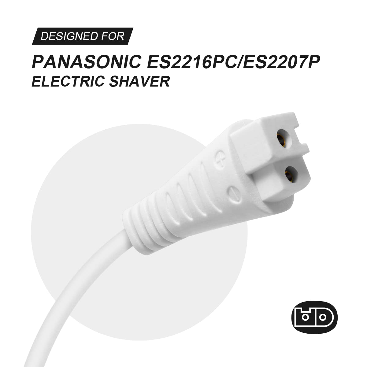 Lenink Charger Compatible with Panasonic ES2216PC/ES2207P, USB Charging Cable Cord Replacement for Electric Shaver (1m/3.2ft, White)