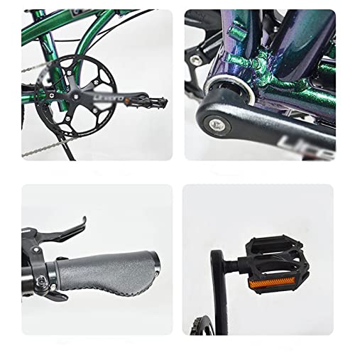 IEASEzxc Bicycle Road Bike Bicycle Speed Folding Bicycle Aluminum Alloy Frame Bicycle Student Adult Mini Wheelset