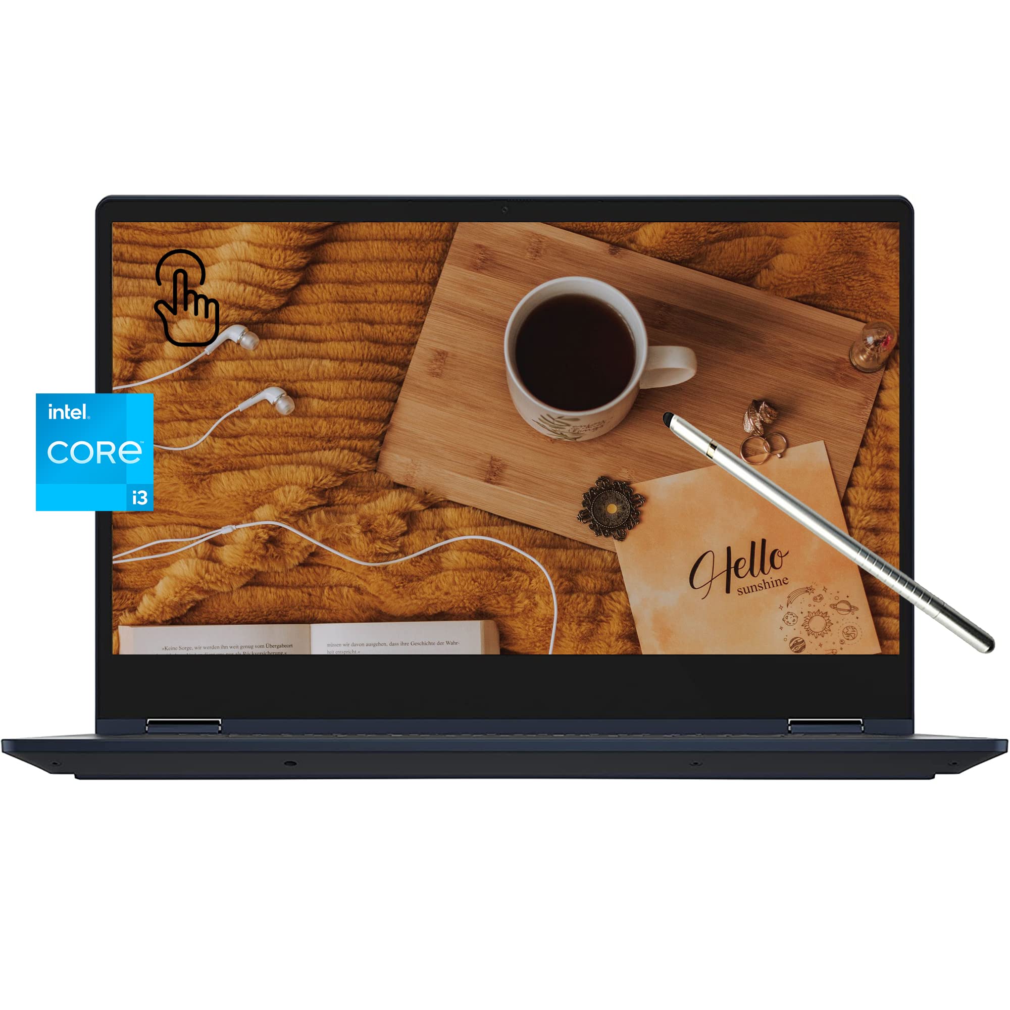 Lenovo 2022 IdeaPad Flex 5 2-in-1 Chromebook Laptop Computer, Intel Core i3-1115G4, 13.3" FHD Touch Display, 8GB Memory, 256GB Storage, Stylus Pen, Chrome OS, Abyss Blue