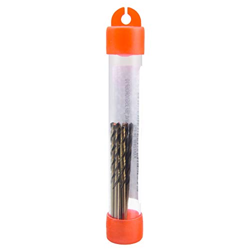 MAXTOOL 1/16" 10pcs Identical Jobber Length Drills HSS M42 Twist Drill Bits 8% Cobalt Fully Ground Golden Straight Shank Drills; JBF42G10R04P10