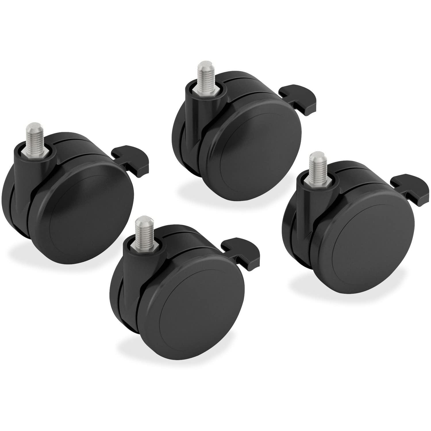 HON HABCASTER Height-Adjustable Base Caster Add-On Kit, Black, 4/pack