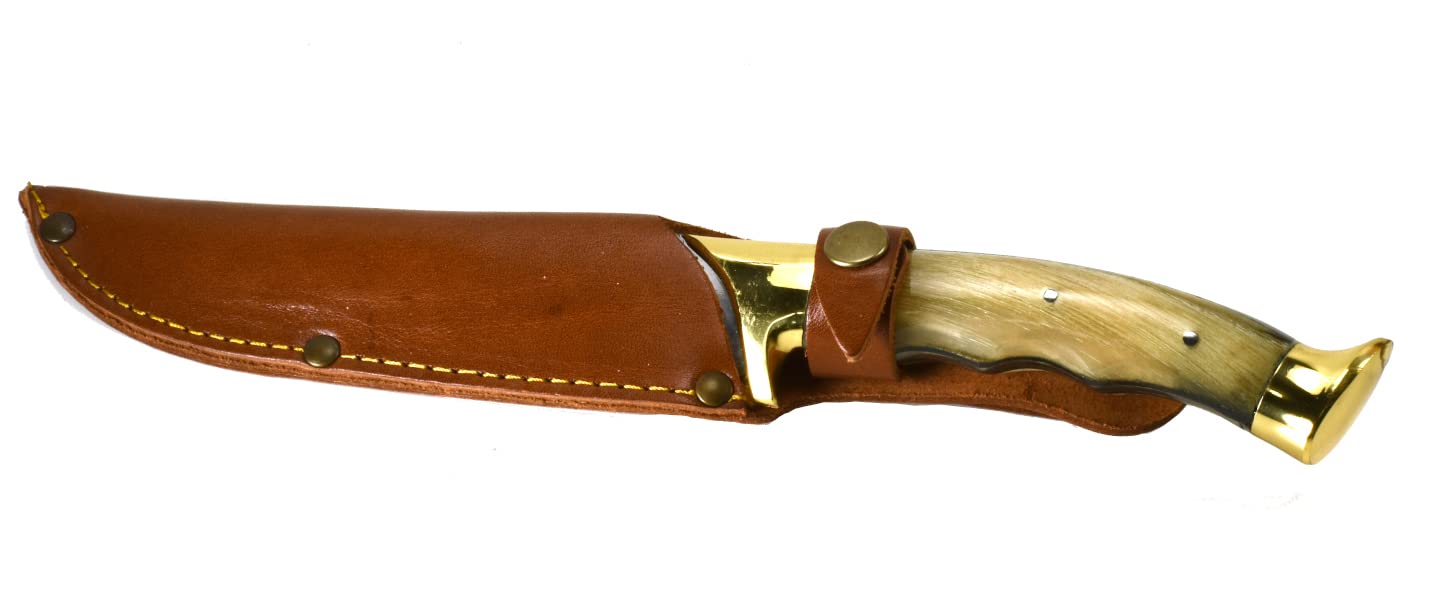 Hunting Cretan Knife Horn handle Stainless Steel Blade 21cm