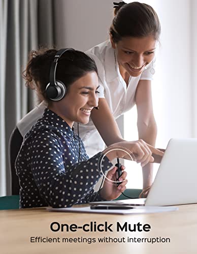 KLYLOP USB Headset, Headset with Mic Noise Reduction & in-line Control, 3.5mm/USB Wired Headphones, Stereo PC Headset with Mute, Headset with Microphone for PC Zoom Skype Webinar Home Office