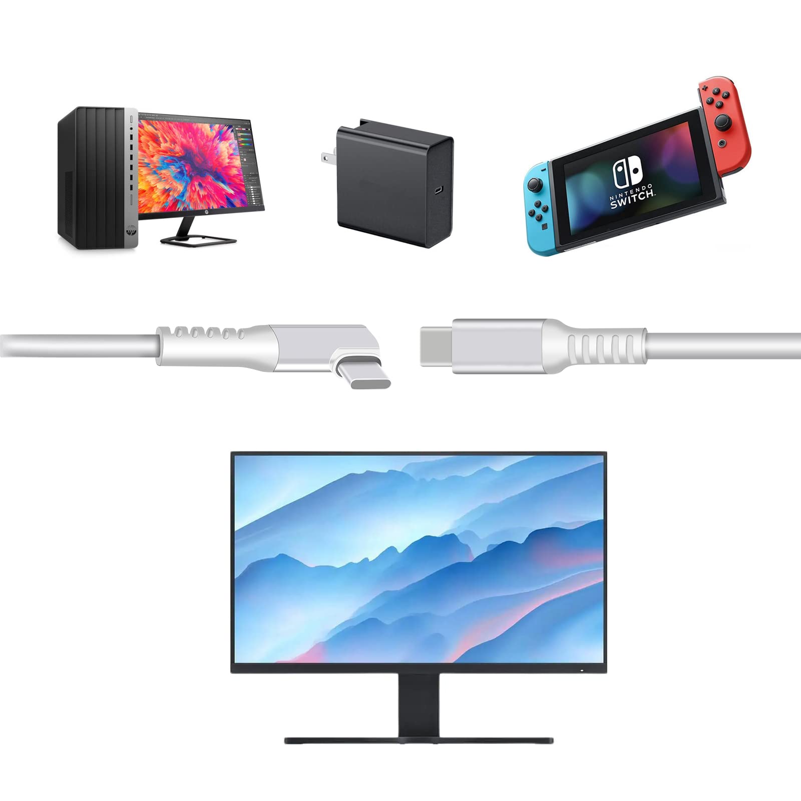 INWECH Link Cable 20 FT Compatible with Quest 2/1 and PC/SteamVR, High-Speed Data Transfer & Charging USB 3.0 to USB C Cable for VR Headset and Gaming PC