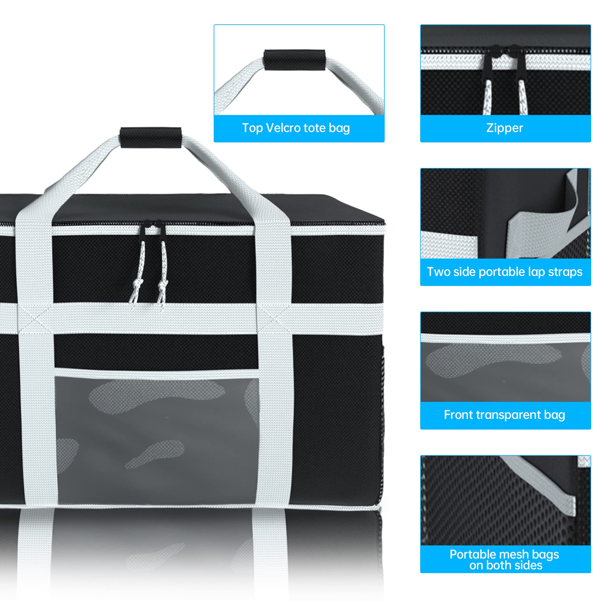 LIQING Insulated Delivery Bag - Pizza Delivery Bag | Great for Uber Eats, Instacart, Doordash, Grubhub, Postmates, Restaurant, Catering, Grocery Shipping