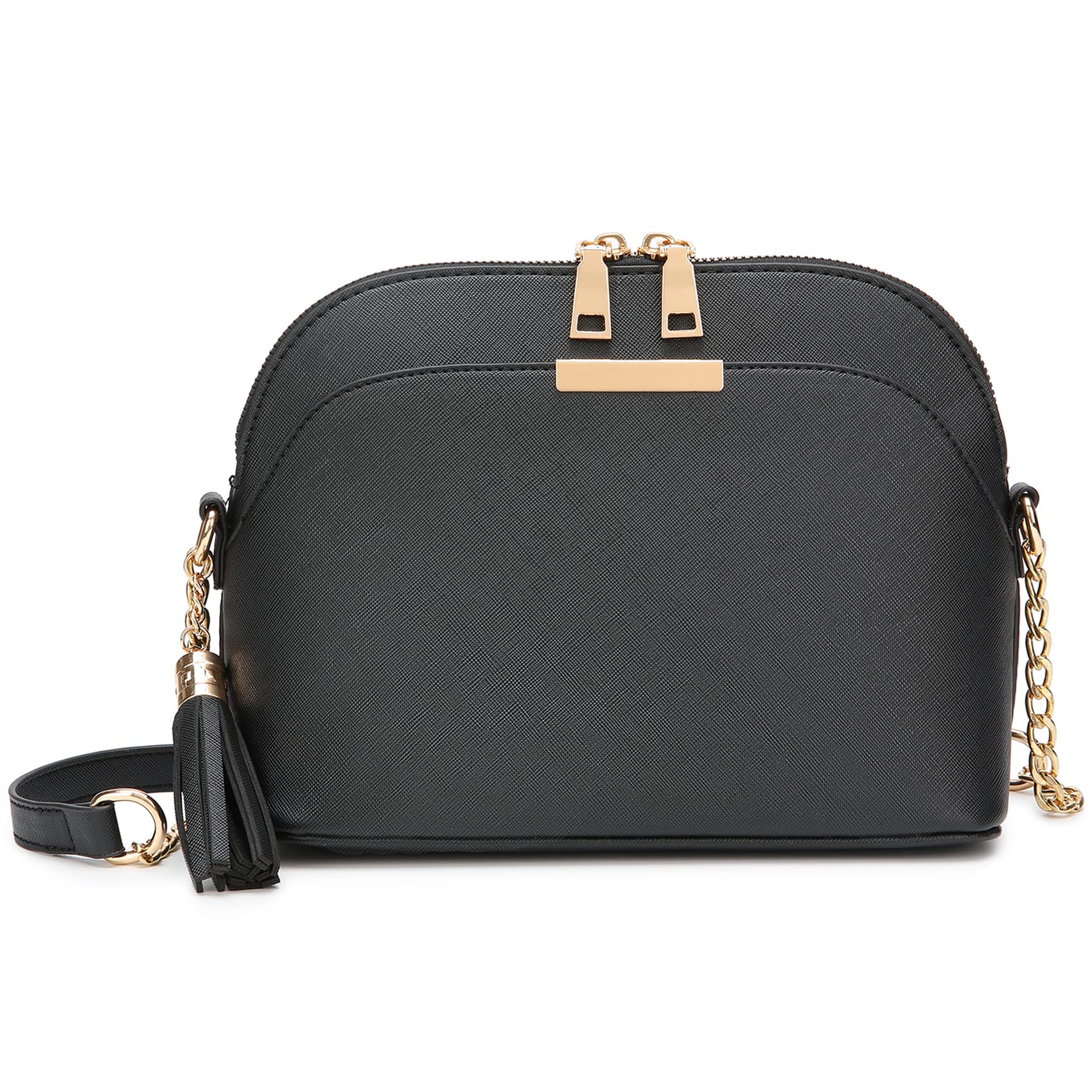 IHAYNER Crossbody Bag Medium Shoulder Bag for Women Lightweight Dome Purse With Tassel