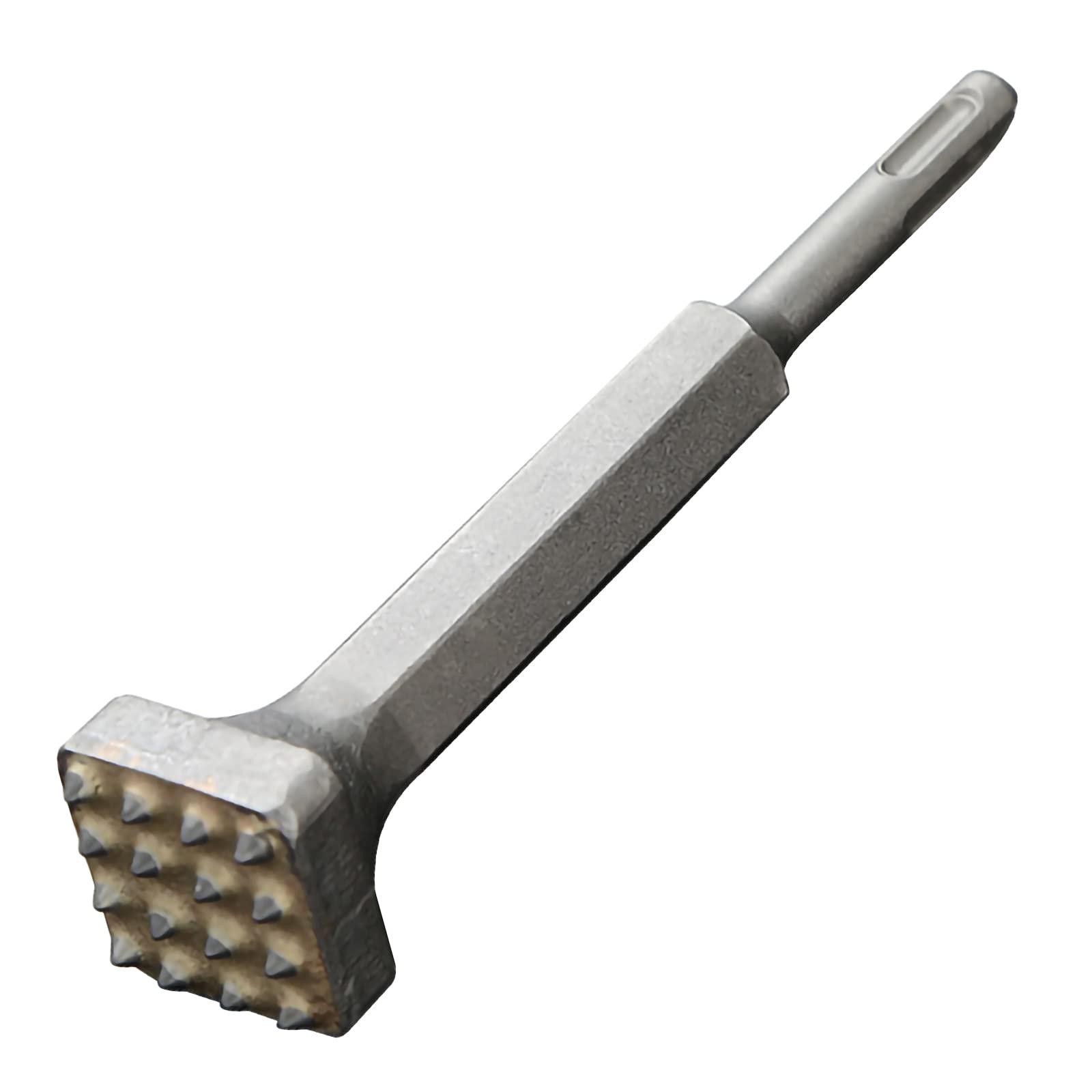 Jifeijidian Replacement SDS Plus Bushing Tool 1/4 Inch Square Head Concrete Roughness Coating Remove Bushing Bit for Universal Concrete Stone Brick Wall Screw Installation (SDS Plus 16 Pins)