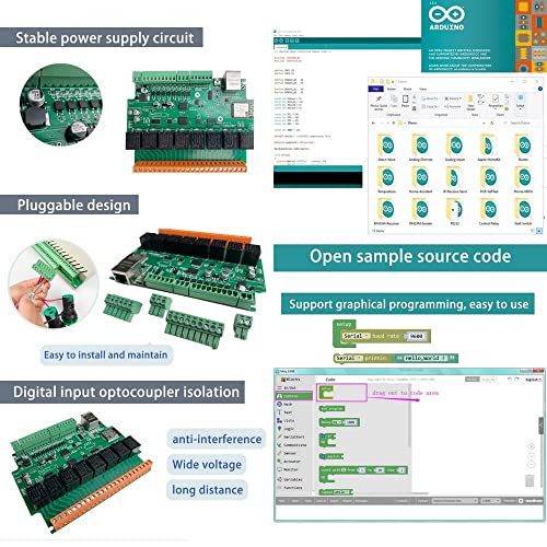 KControl KC868-A8 Kit with Shell ESP32 Development Board KINCONY 8 Channel Ethenret Relay Module Switch Home Automation DIY IOT Project