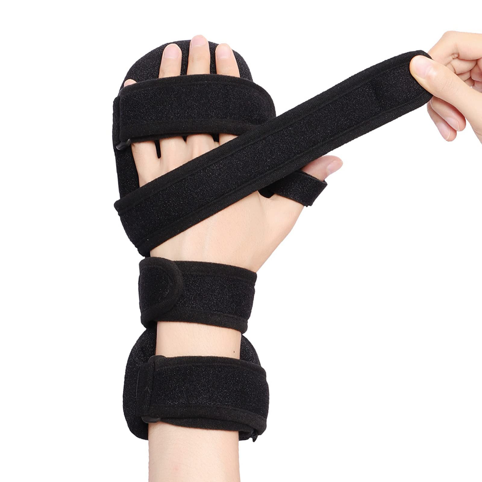 joingood Stroke Resting Hand Splint, Hand Brace with Finger Support, Thumb Stabilizer, Night Immobilizer Wrist Finger Brace for Flexion Contractures, Carpal Tunnel, Tendonitis, Arthritis (Left)