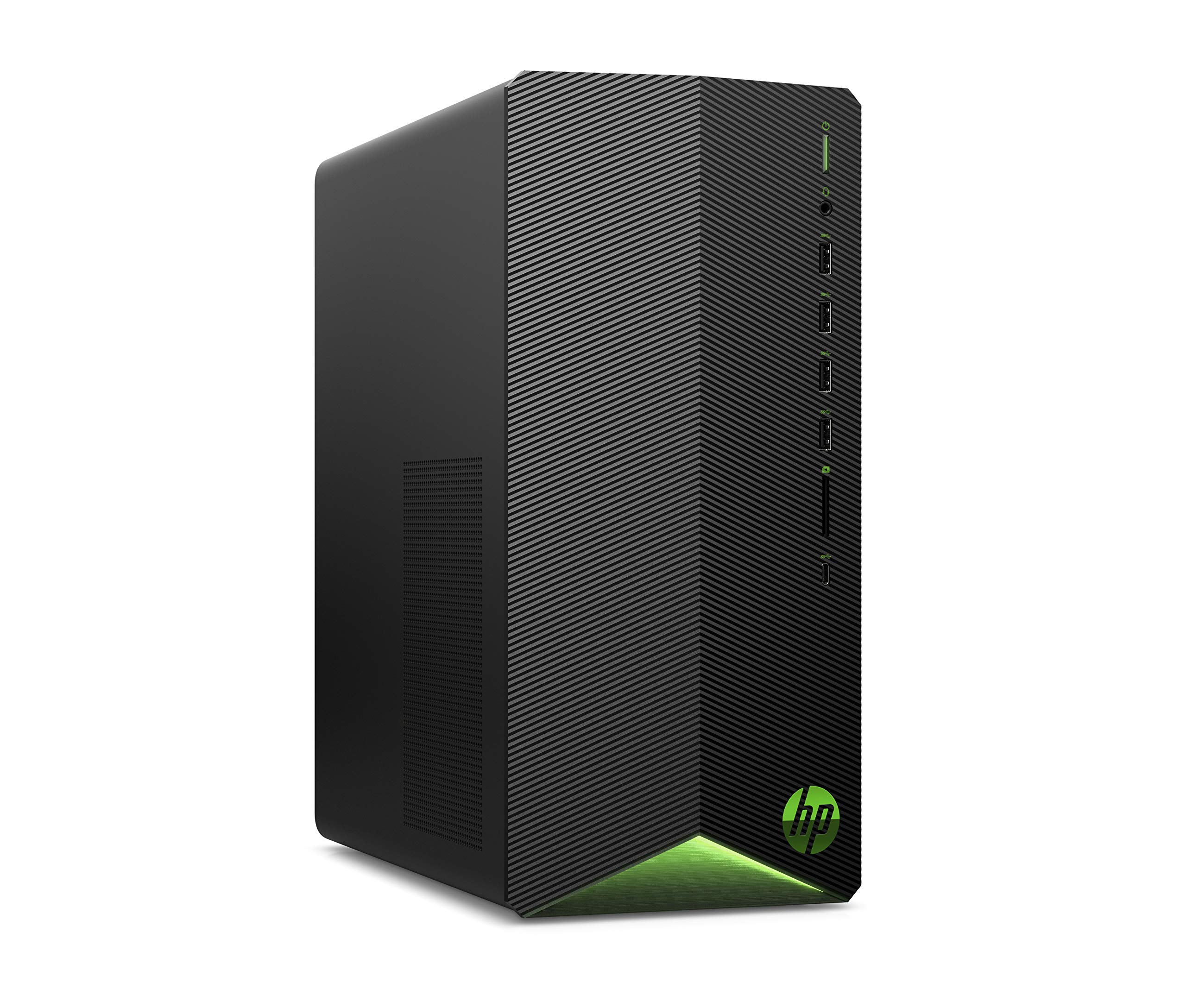 HP Pavilion Gaming Desktop, 10th Generation Intel Core i5-10400F Processor, NVIDIA GeForce RTX 3060 Graphics, 8 GB RAM, 512 GB SSD, Windows 11 Home (TG01-1161, Shadow Black) (Renewed)