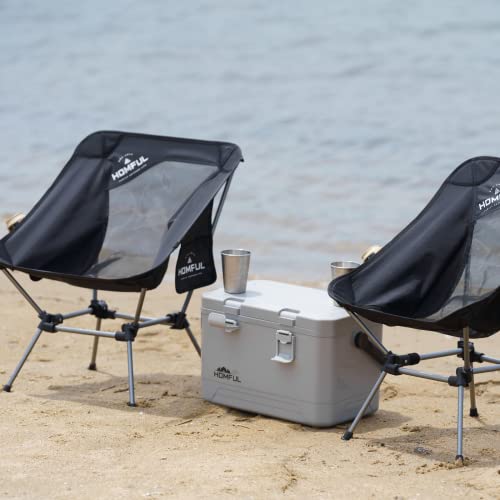 HITORHIKE Camping Chairs for Adults Folding Camp Chair-10-Second Install,Breathable Fabric, Portable Bag,Lightweight Perfect for Camping,Beach,Backpacking Picnic,Supports 330 Lbs (Black 2pcs)