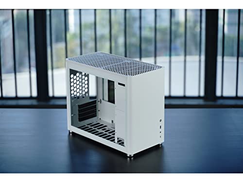 JONSBO D30 White Mini Micro ATX Tower Computer Case, Aluminum/Steel/Tempered Glass-1 Side, Simple High Compatibility MATX Case, Support 240 Water & 168mm Air Cooling, 355mm GPU,Interchangeable Side