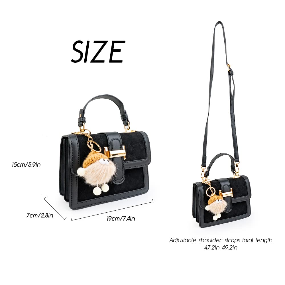JBB Top Handle Satchel For Women Small Shoulder Bag With Adjustable Strap Patchwork Fabrics Crossbody Purse