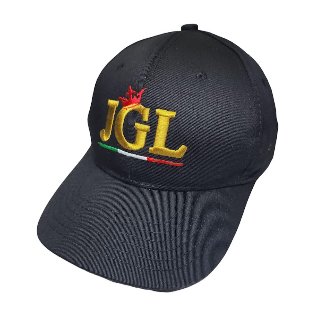 JGL Gorras del Chapo, Adjustable 6 Panel JGL Hats Black Blue White, El Chapo Hats for Men (Gold)