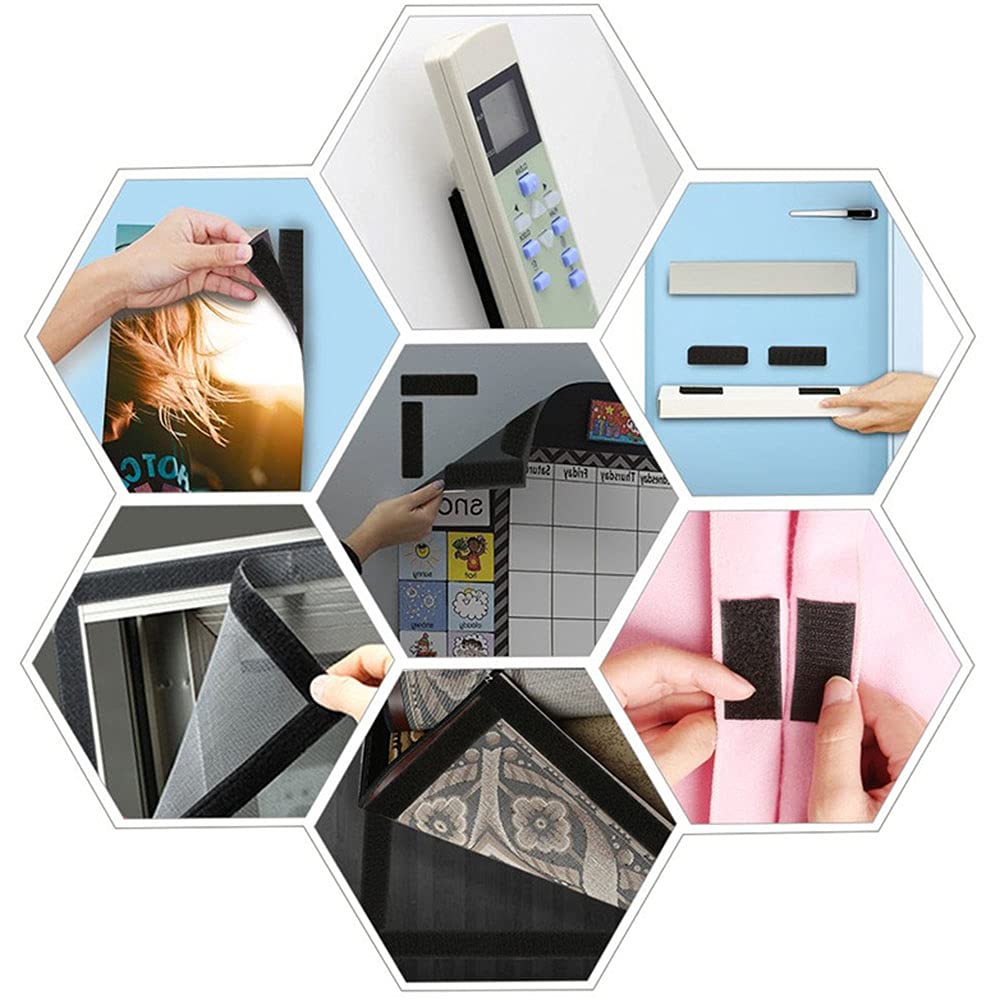 JCBIZ 20pcs Sofa Cushion Sheet Sticker Pads 100x30mm Rectangular Black Sofa Cushion pad with Adhesive Hook Strips for Sofa, Chair, Double Seat, Bench or Other Cushion