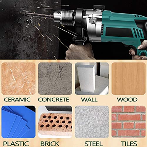 JOERIC Masonry Drill Bit Set, 10 Pieces Concrete Drill Bits Set Ceramic Drill Bit Carbide for Ceramic Tile, Plastic, Wall, Brick, Cement, Concrete, Wood with Size 5mm to12mm