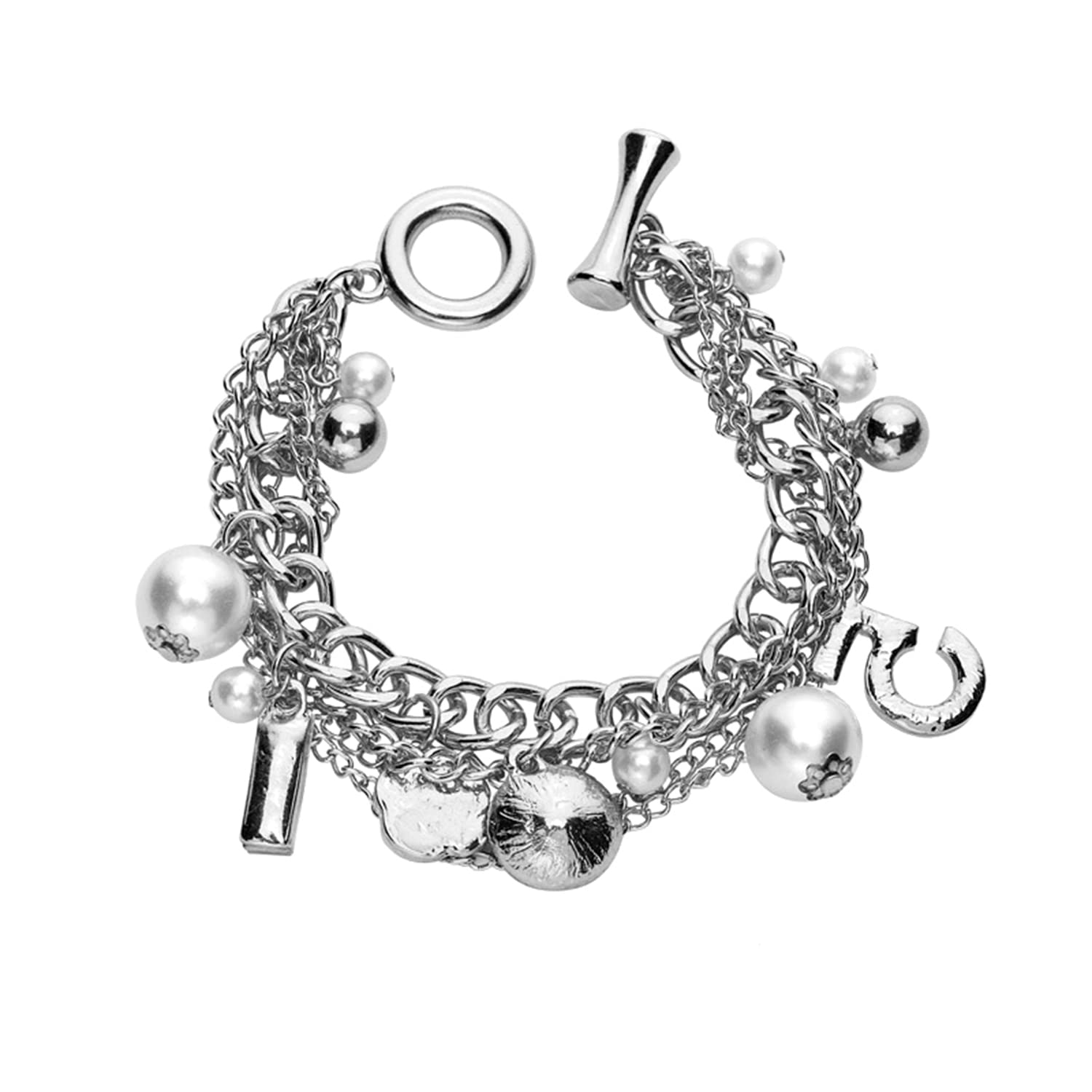 imitation pearl jewelry lucky number five and black bowknot chocker necklace