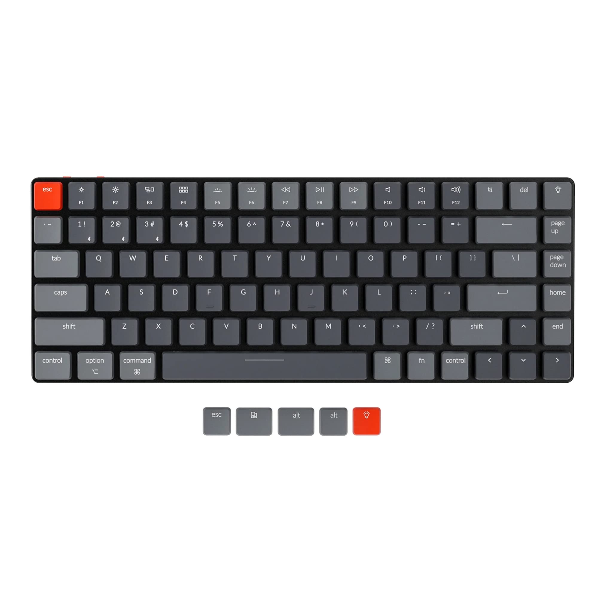 Keychron K3 Ultra-Slim Wireless Mechanical Keyboard Version 2, Hot-swappable 75% Layout Compact 84 Keys Bluetooth RGB Backlight Low Profile Optical Brown Switch for Mac Windows
