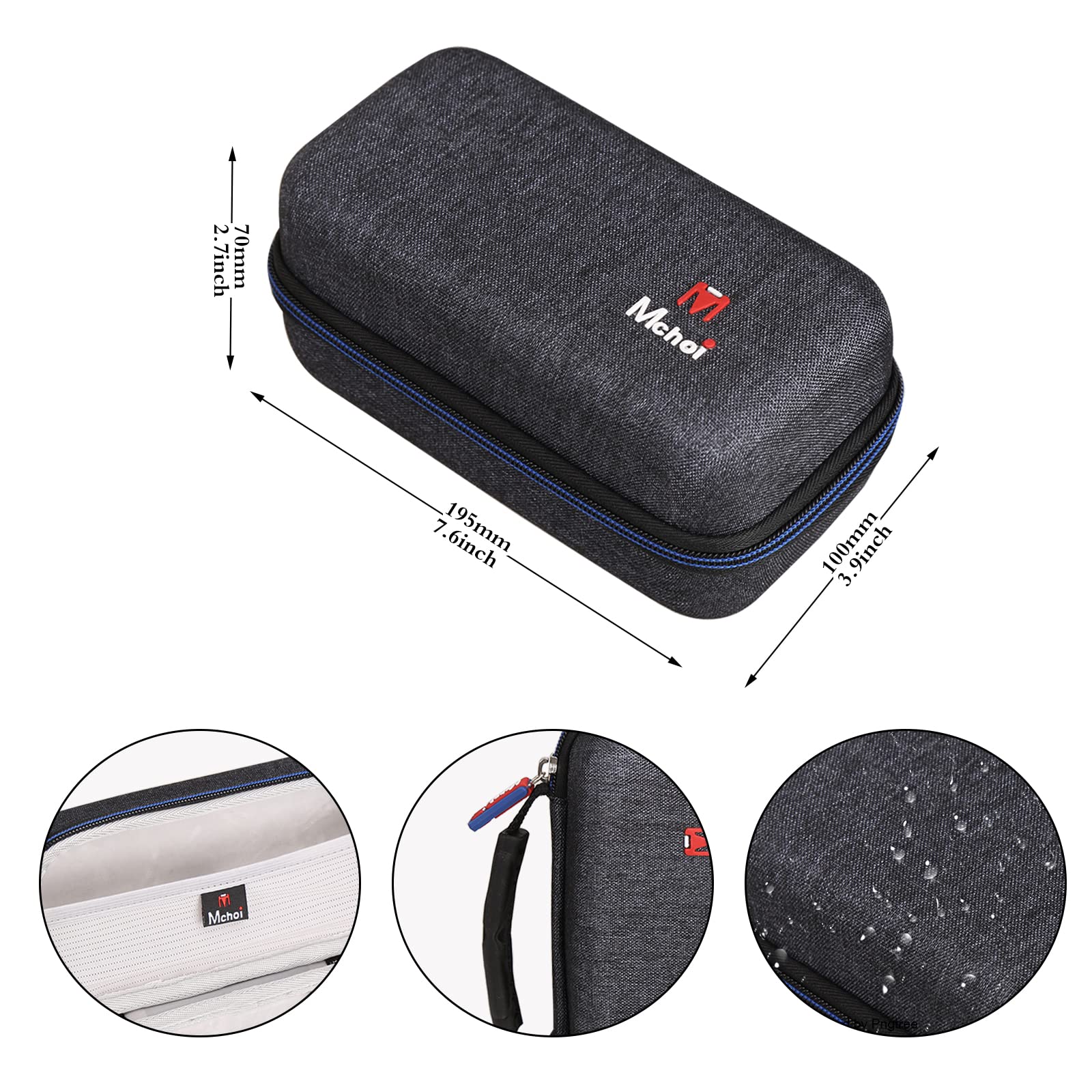 Mchoi Hard Portable Case for SOKOO 230-Watt Step Down 100-220V to 110V Voltage Converter, Case Only Grey