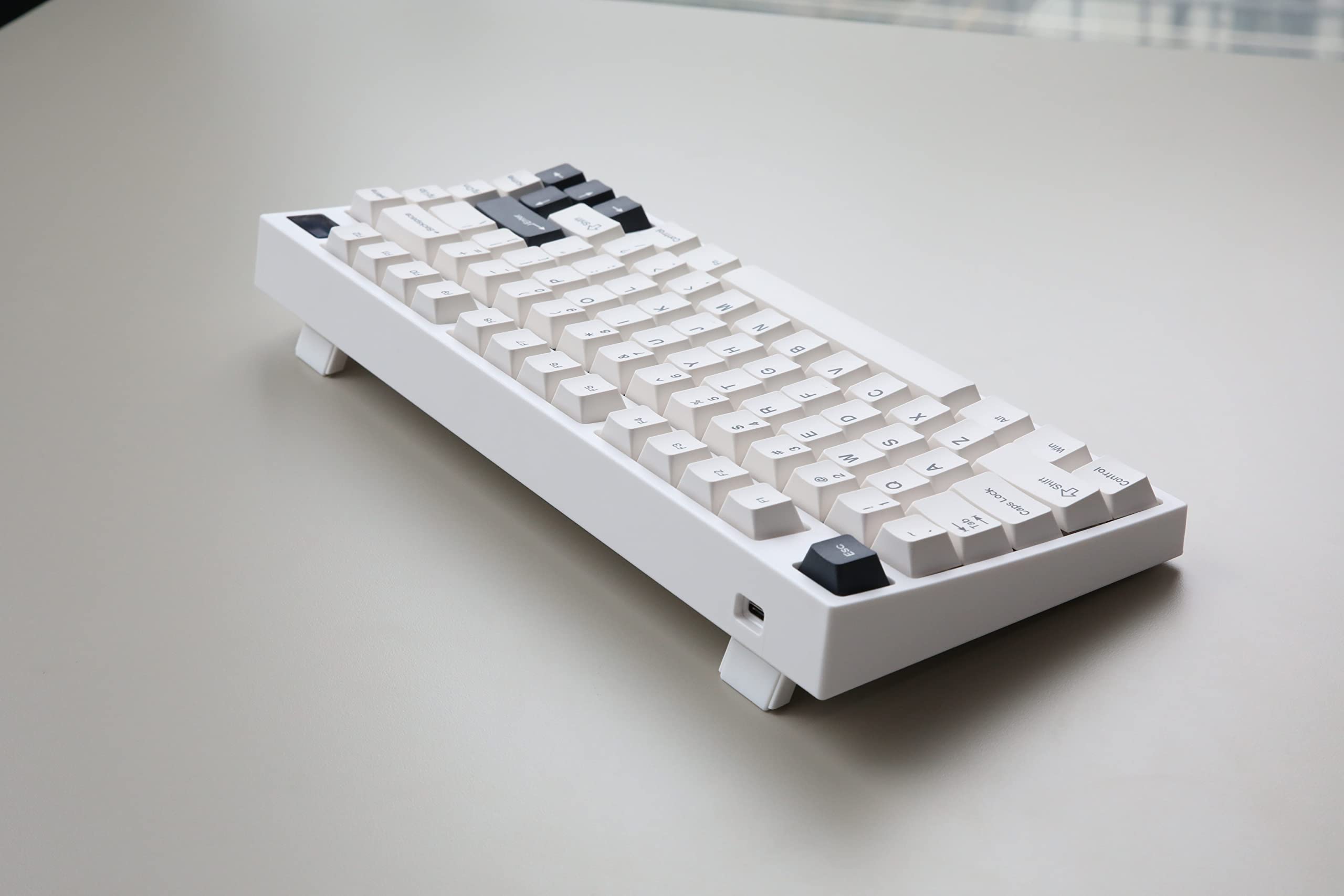 keydous NJ81 Wireless Mechanical Keyboard with Customizable Screen Bluetooth/2.4G/Wired 75% Hot-swappable Gaming Keyboard with RGB PBT Keycap for Win Mac