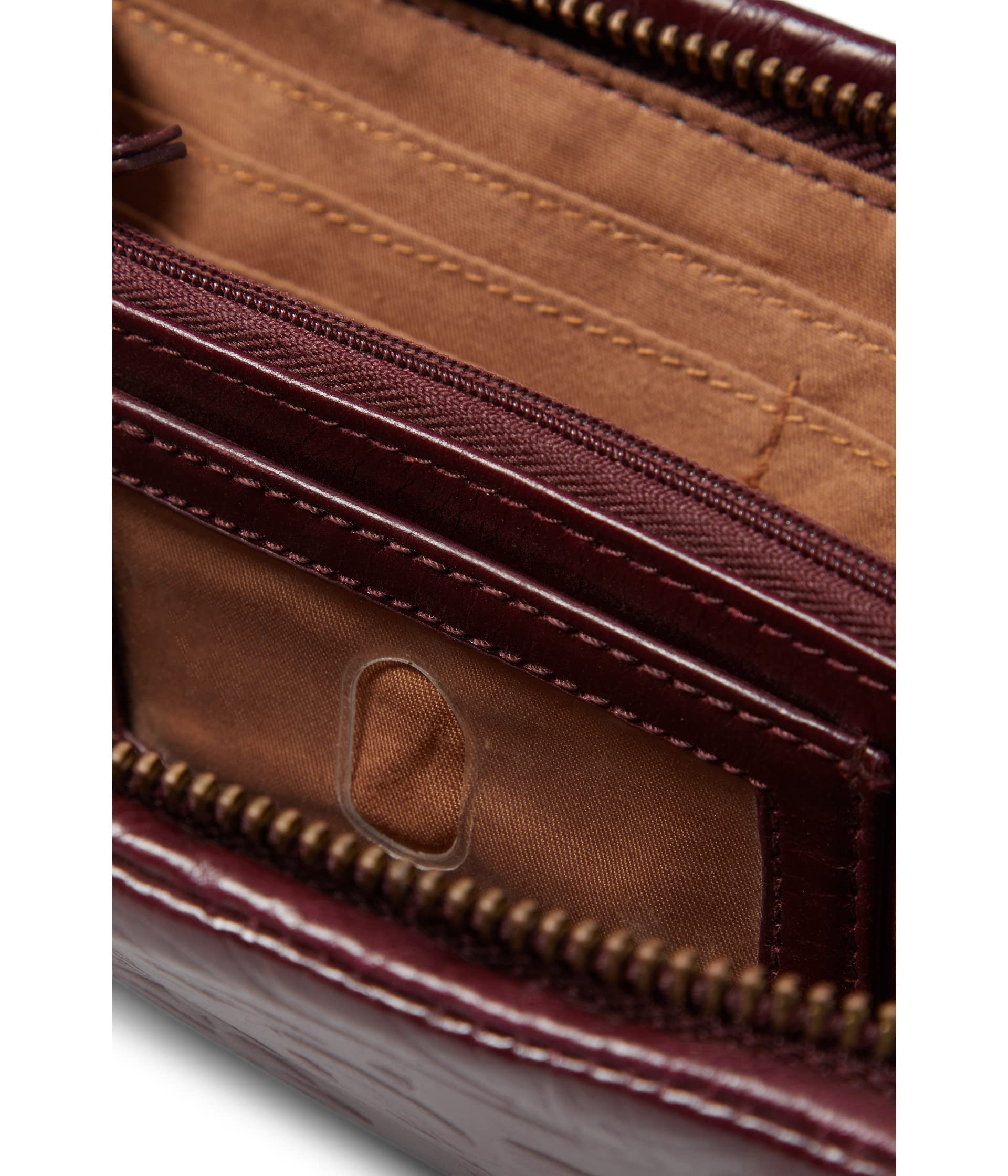 HOBO Eliza Wallet For Women - Grain Leather Construction With Print-Lined Interior, Compact and Handy Wallet Truffle 2 One Size One Size