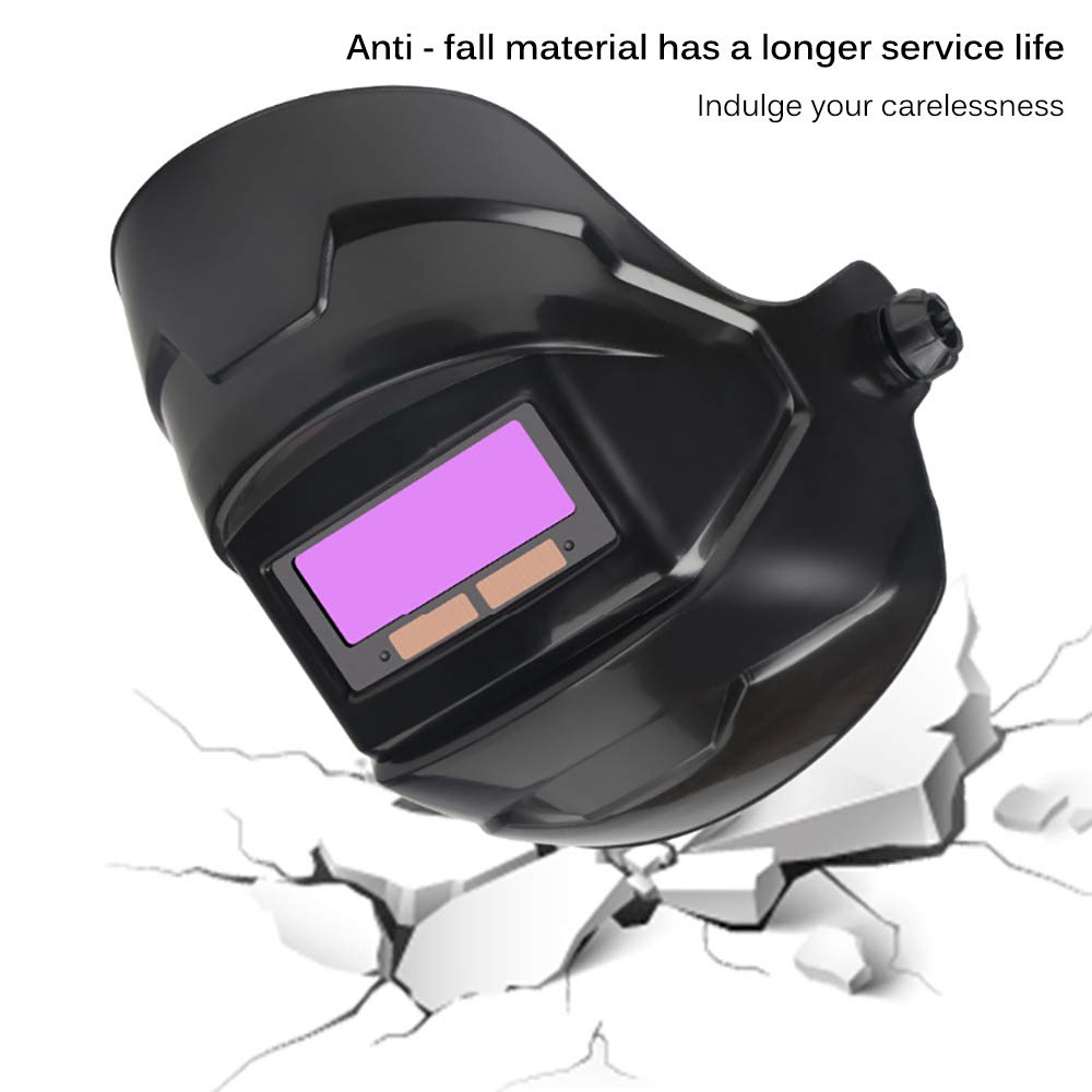 Large Viewing Screen Welding Mask, DEECOZY True Color Solar Automatic Dimming Color Changing Head-Mounted Welding Mask for Grinding Welder