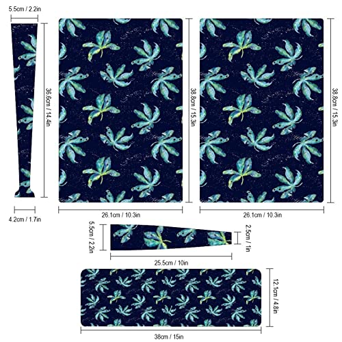 Indigo Monstera Full Protective Skin Cover Design Wrap Decal Sticker Compatible with PS5 Digital Edition Console and Controller