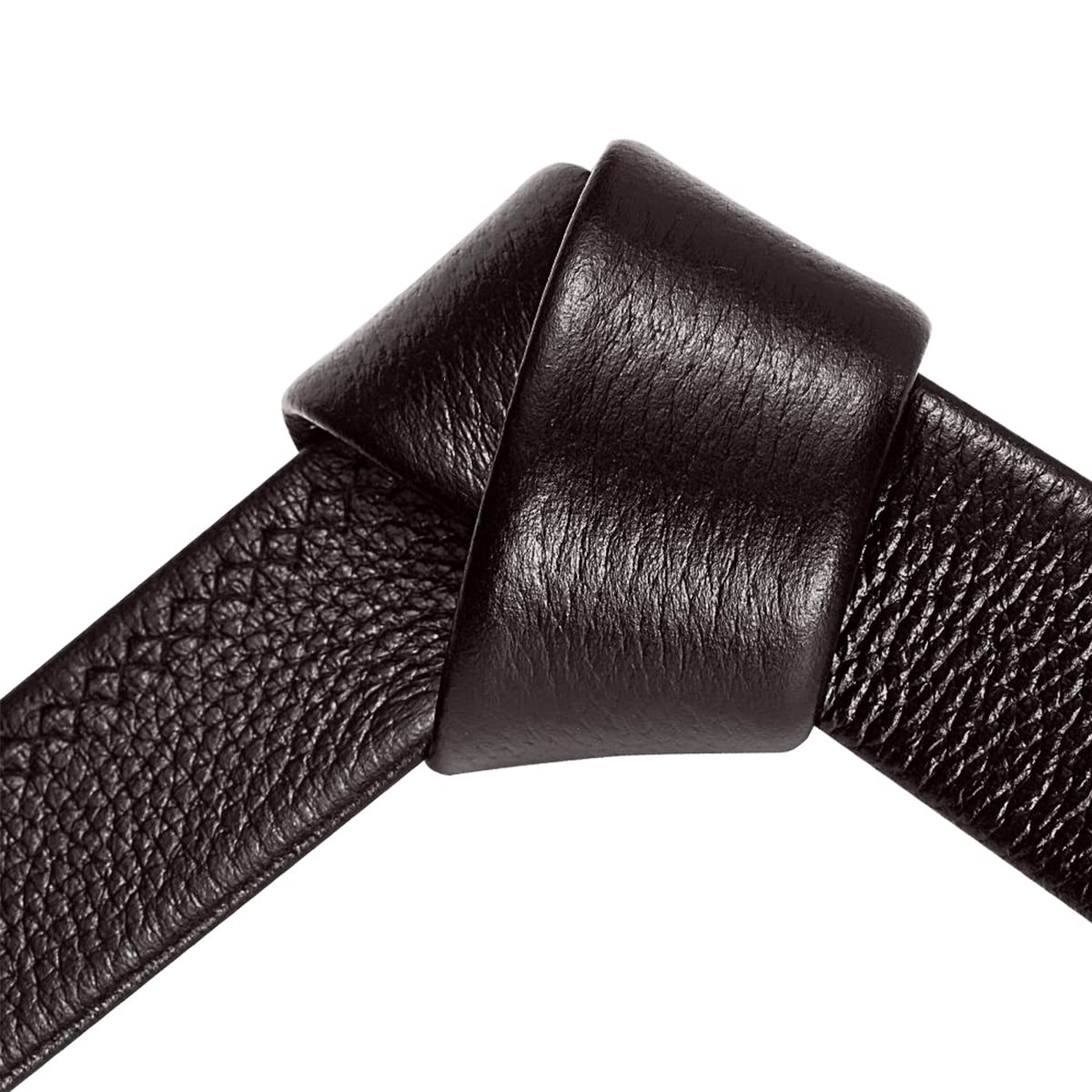 LAORENTOU Genuine Leather Ratchet Belt for Men - Mens Belt 1-3/8" for Jeans Adjustable Belt Replacement without Buckle