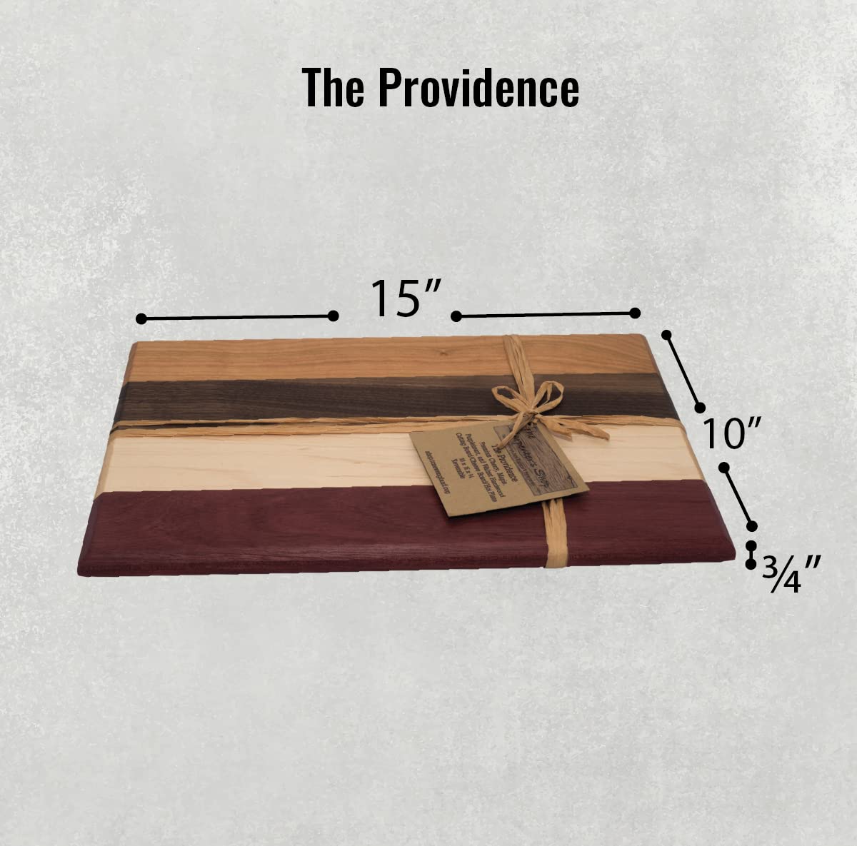 Large Wood Charcuterie Cutting Board - 10 x 15 x .75 - Reversible - The Providence from The Carpenter's Shop