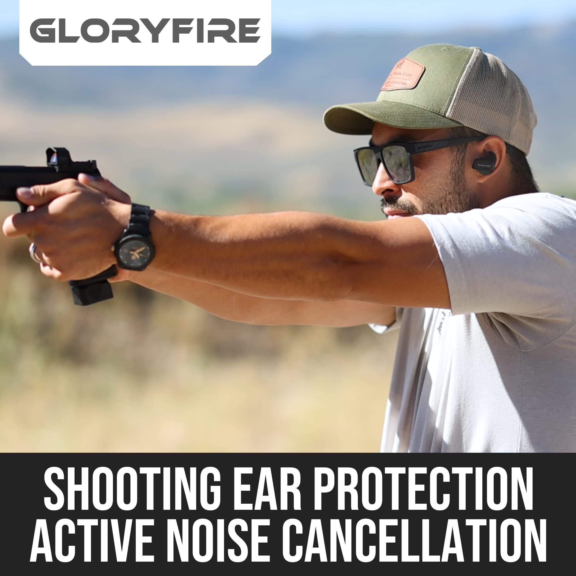 GLORYFIRE Ear Protection for Shooting Electronic Hearing Protection Noise Cancelling Ear Muffs