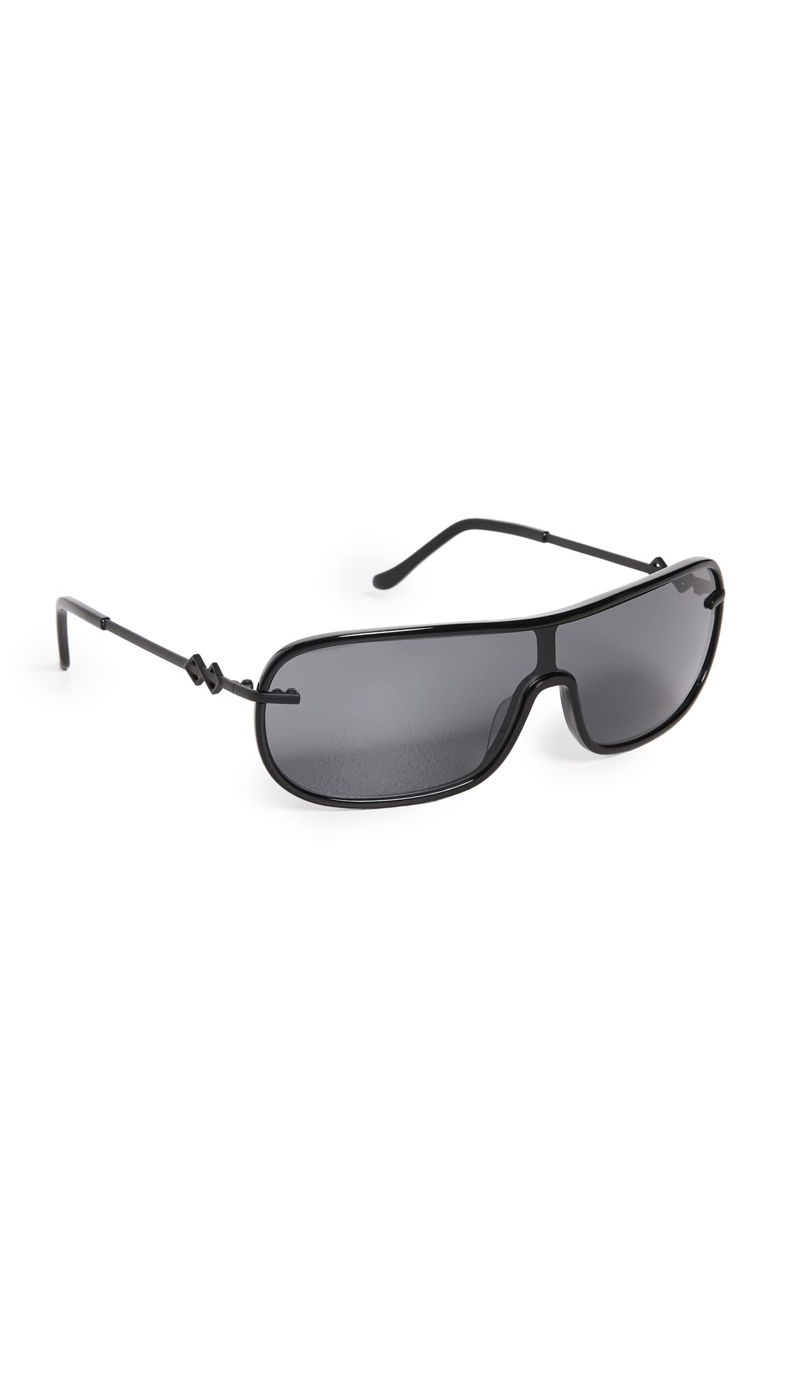 Karen Wazen Women's Jordan Sunglasses, Gloss Black/Black, One Size