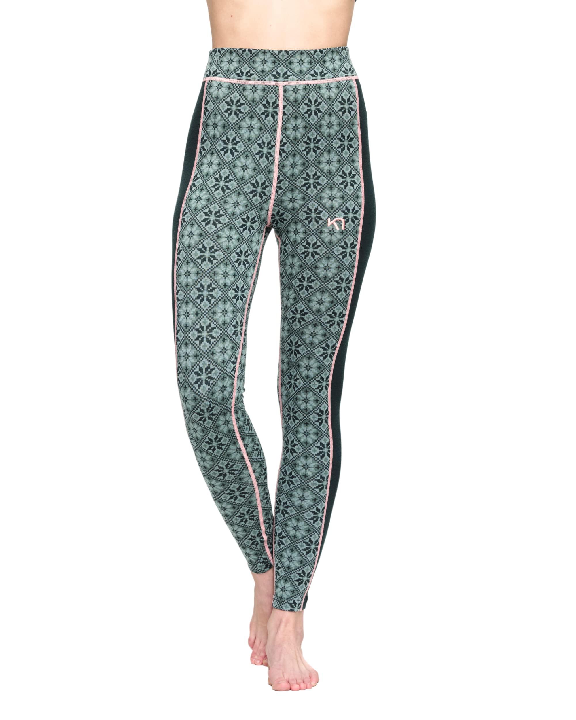 Kari Traa Rose High Waisted Women's Base Layer Leggings, 100% Merino Wool Full-Length Winter Warm Pants, Soft Base Layer Leggings Pants, Murk, Medium
