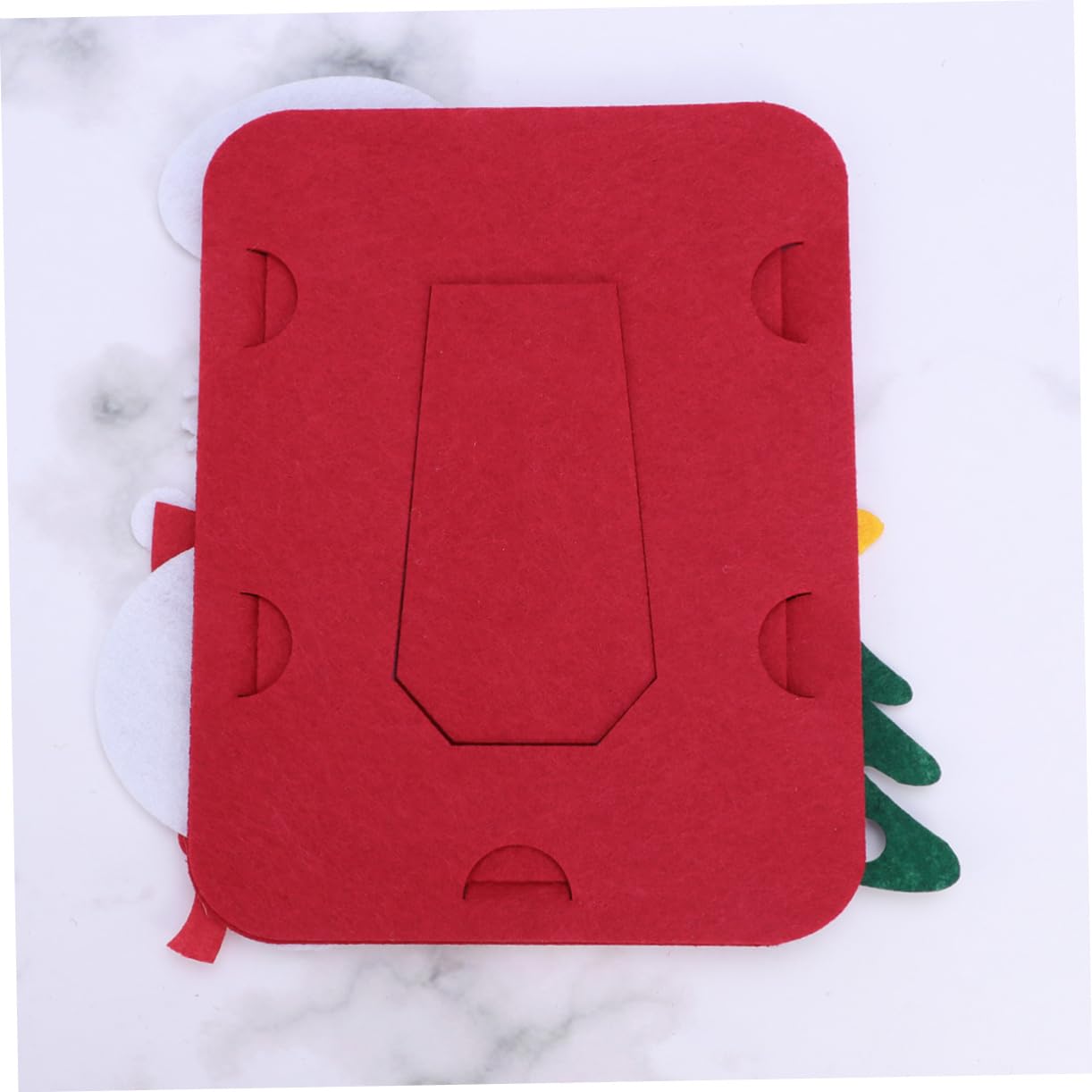 Homoyoyo Christmas Photo Booth Prop Frame Nonwoven Photo Frame Christmas Photo Frame Craft Red Photo Frame Decorative Picture Frames Frame Materials Package Hanging Photo Frame Child Manual